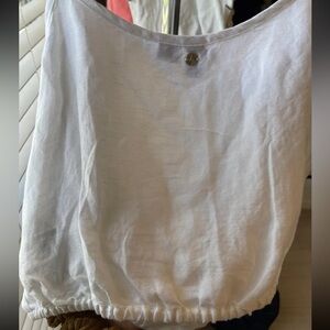 Volcom | Tops | Volcom White Linen Cropped Tank Top Nwt | Poshmark
